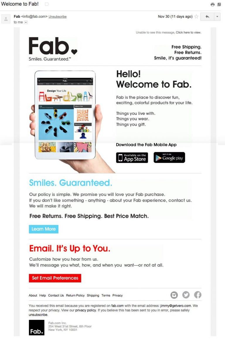 Best Ecommerce Welcome Email Examples Best Ecommerce Welcome Email Examples